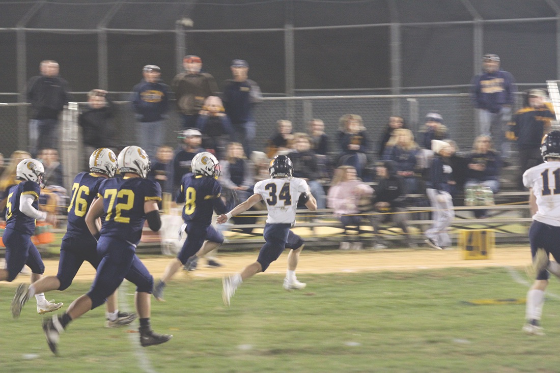 Yellow Jackets sting Indians 57-14 on Senior Night - Morgan Messenger